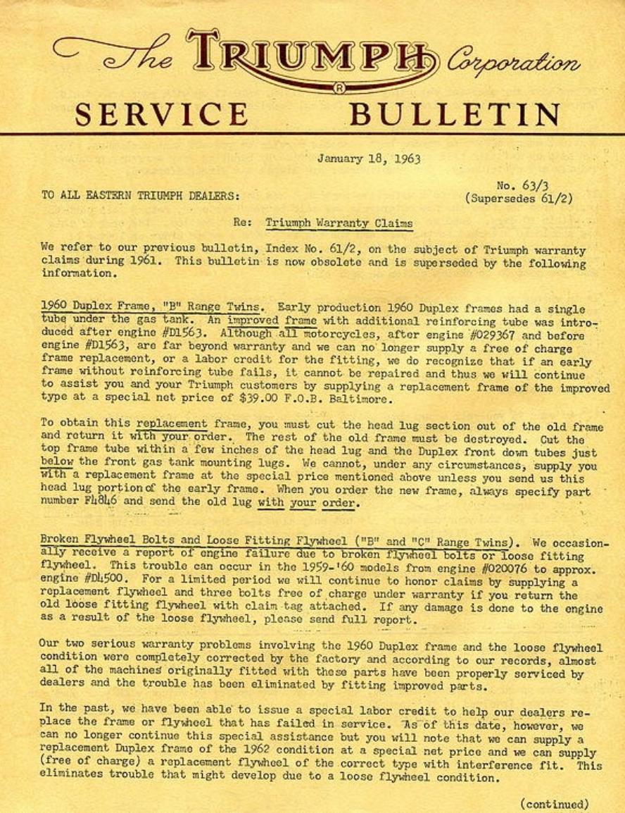 Service Bulletins